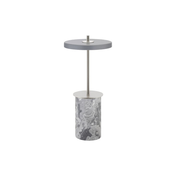 Asteria Move Mini Portable Lamp, grey marble steel
