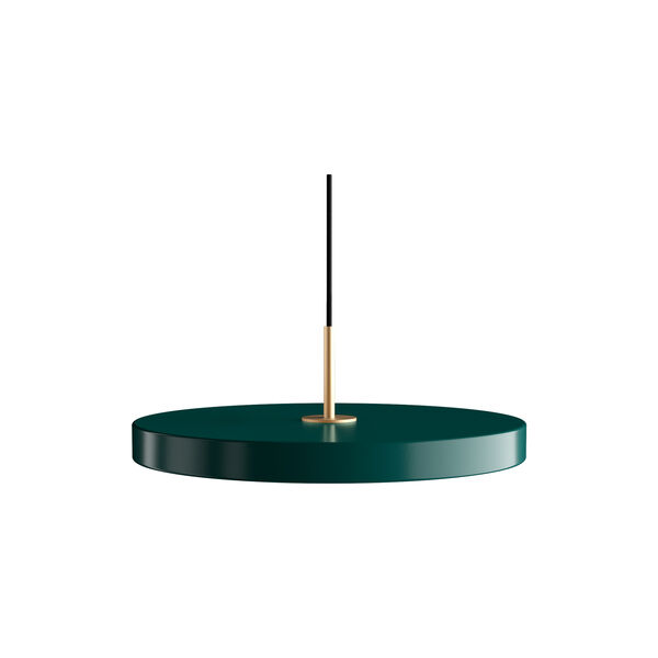 Asteria Plus Pendant, forest green/brass