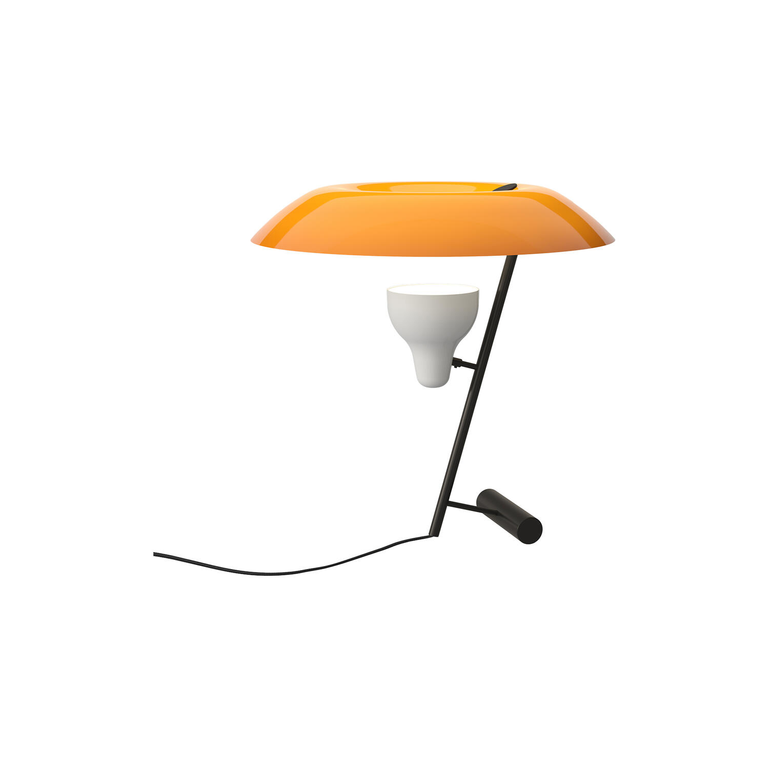 Model 548 Table Lamp, orange/dark burnished brass