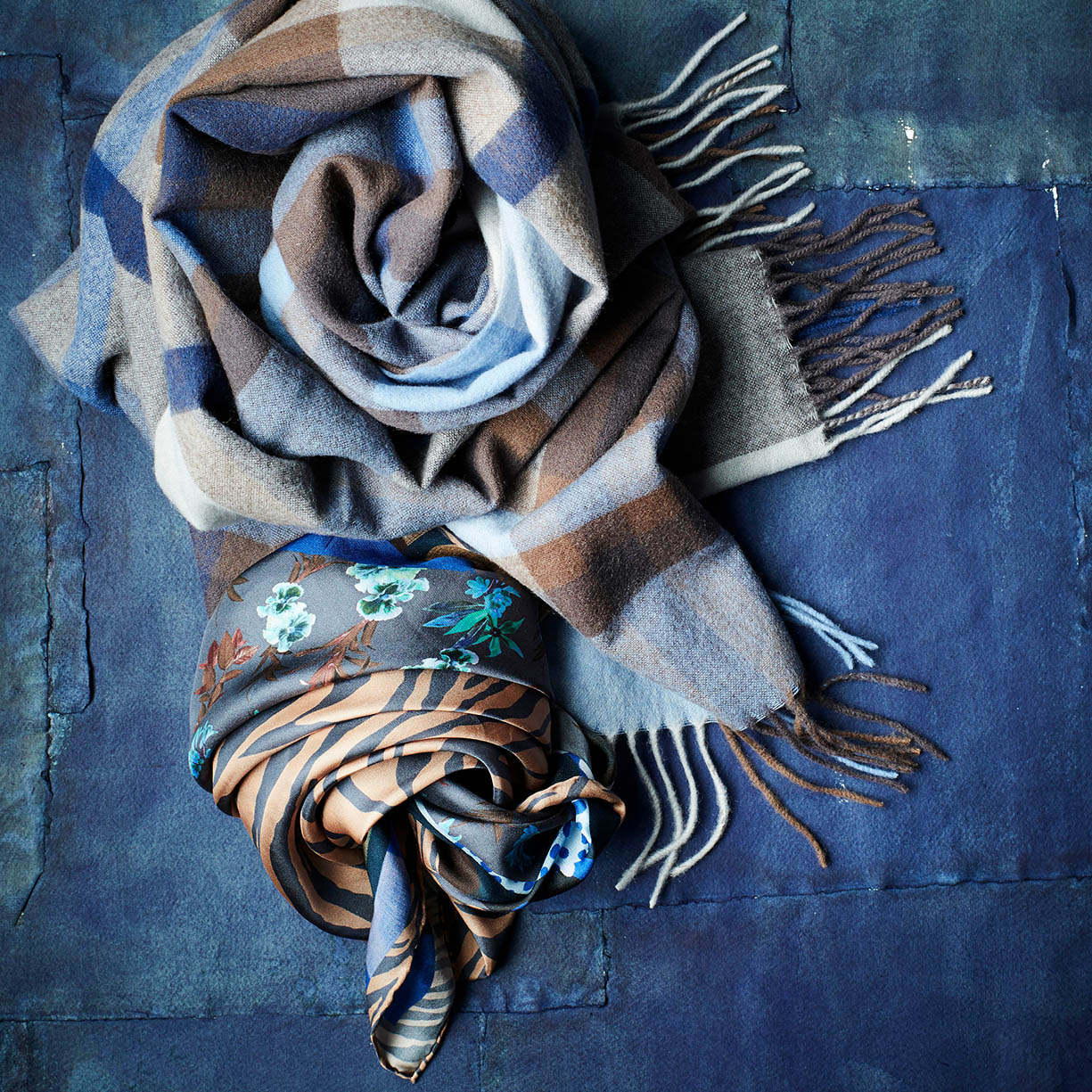 CABLE Hat, blue/melange